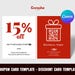 Editable Coupon Card Template, Printable Business Promo Card, Gift ...