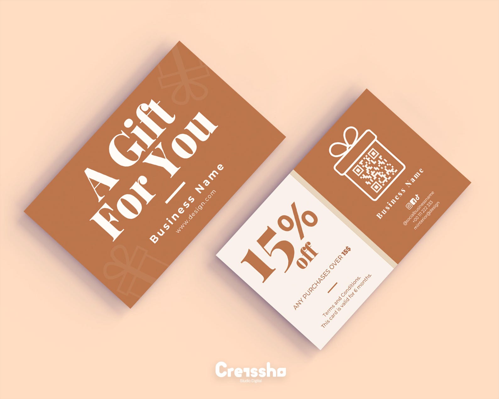 Editable Coupon Card Template, Printable Business Promo Card, Gift ...