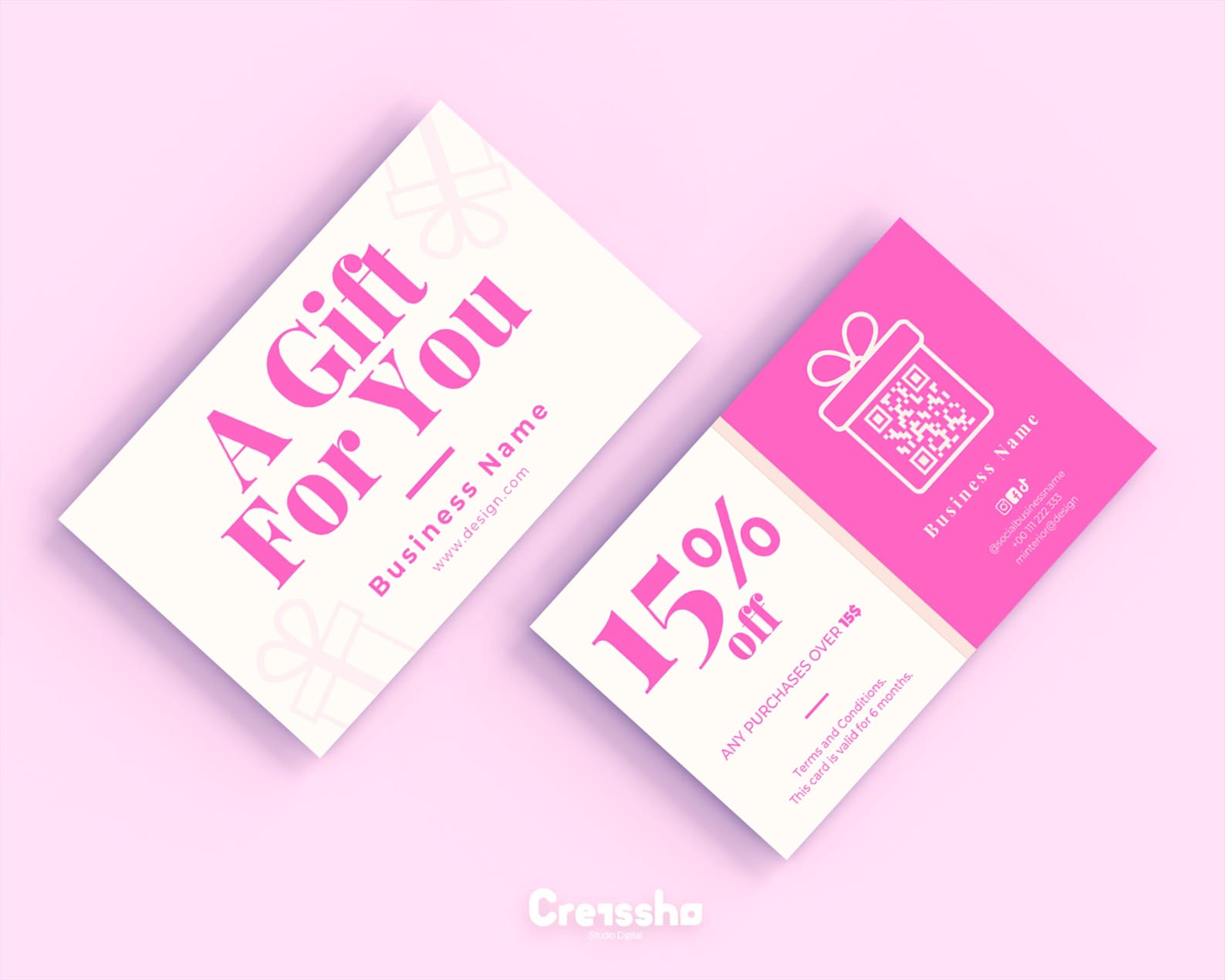 Editable Coupon Card Template, Printable Business Promo Card, Gift ...