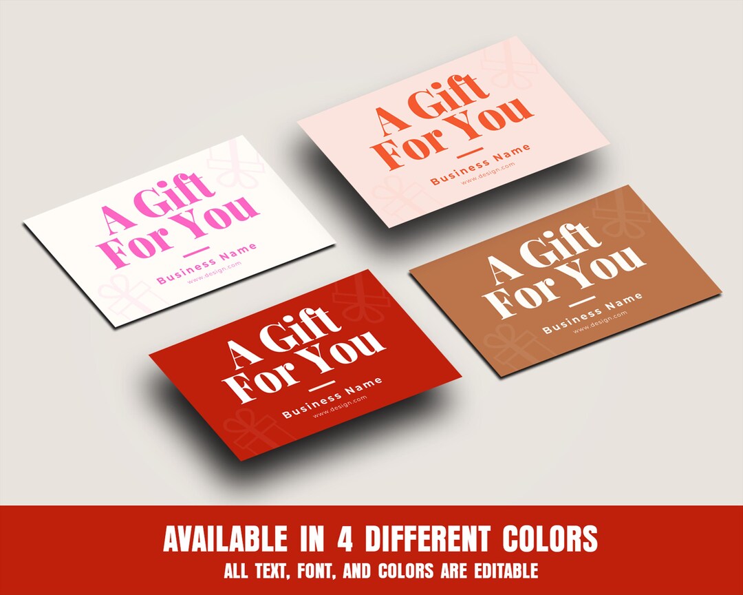 Editable Coupon Card Template, Printable Business Promo Card, Gift ...