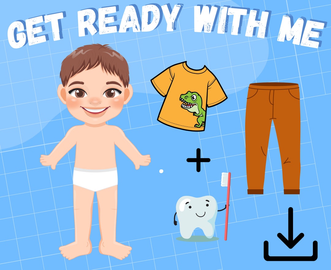 Visual Get Ready With Me Chart, Boy Morning Routine, ADHD Get Ready ...