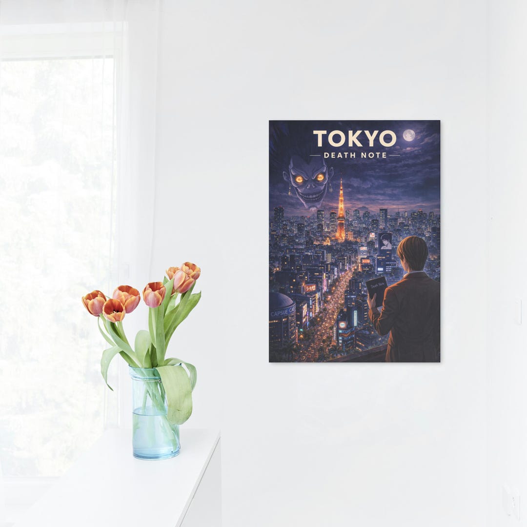 Buy Death Note Tokyo Poster | Japanese Skyline Printable | Anime City ...