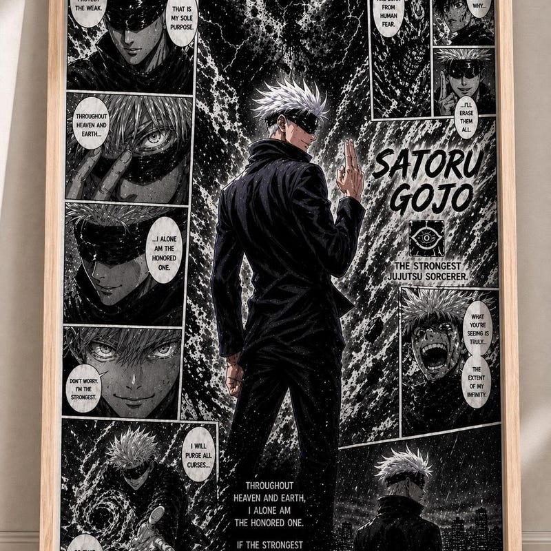 Jjk Panels Manga Gojo - Etsy