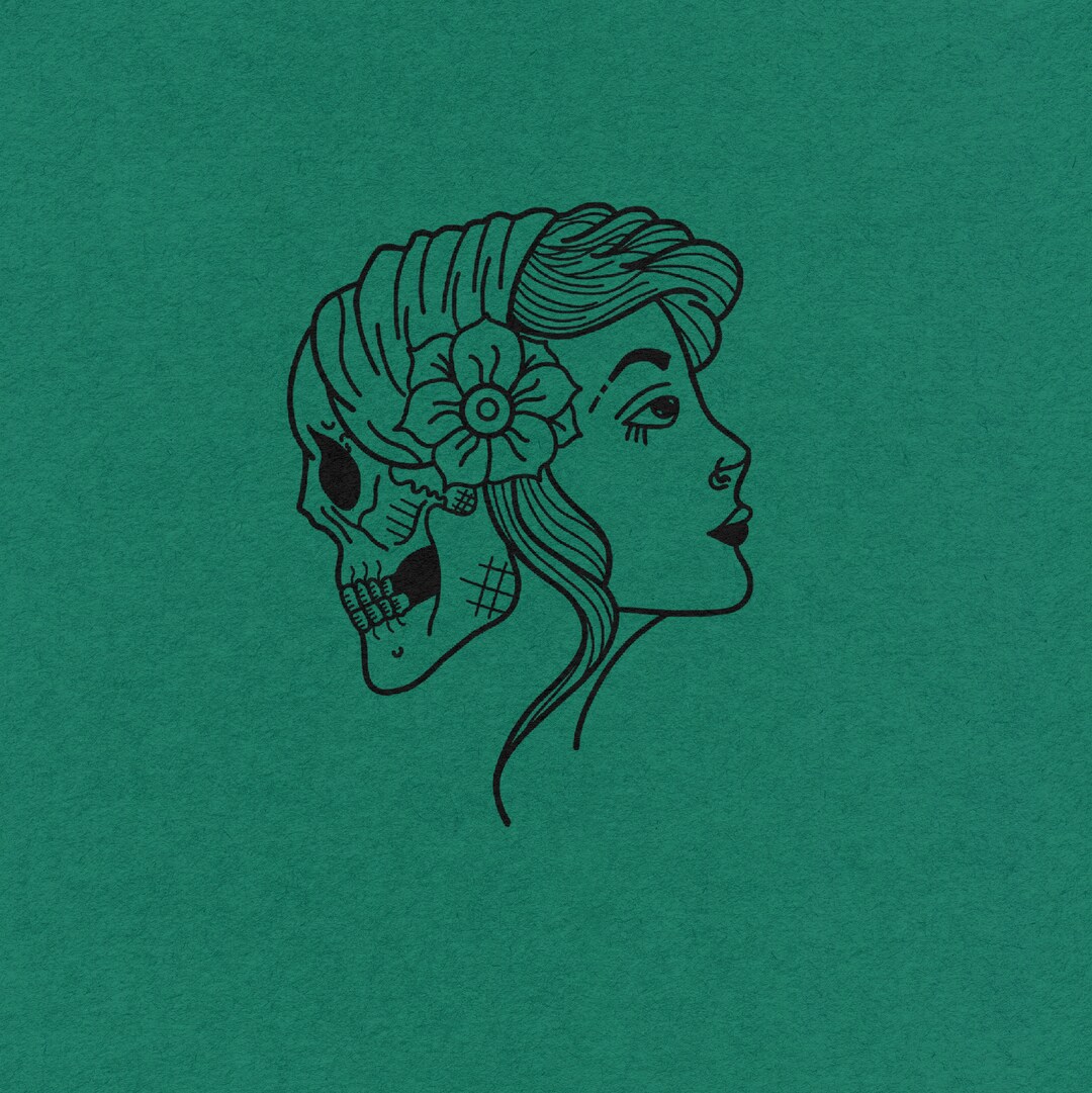 Two Faced Lady Tattoo Stencil File - Etsy