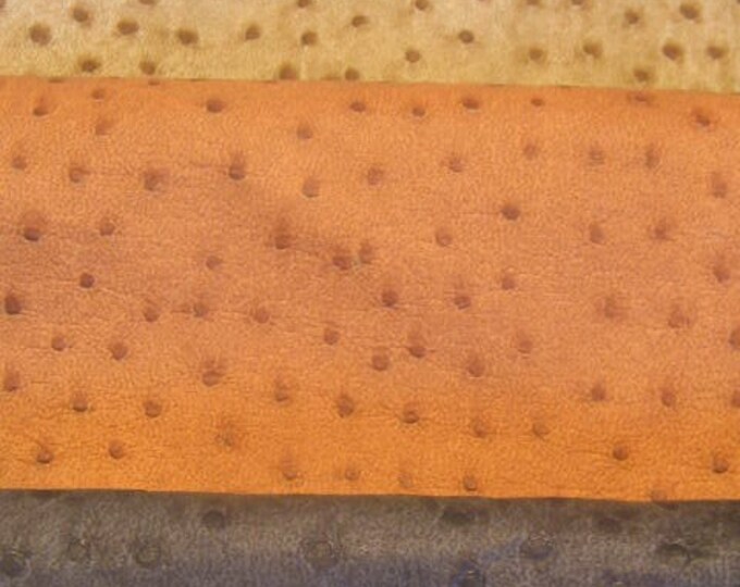 Fake Ostrich Skin Faux Leather Fabric Scrap 3 Colors - Etsy