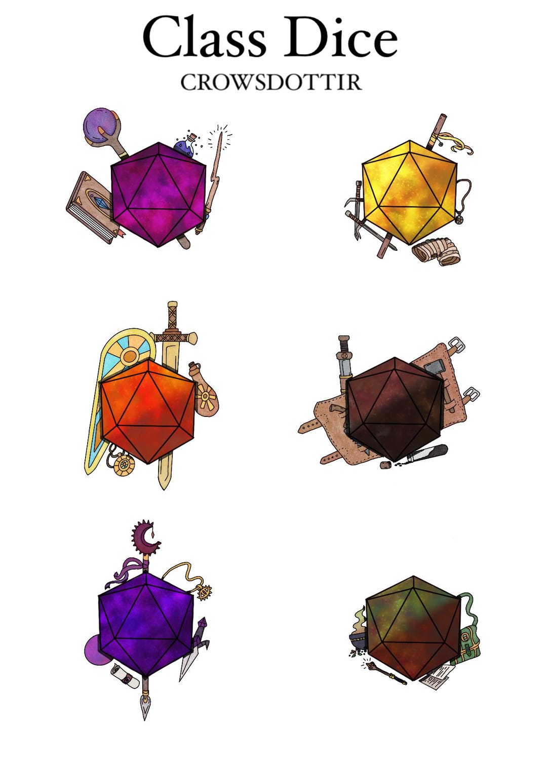 Dungeons and Dragons (DND) Digital Dice Stickers Vol.2 - Etsy