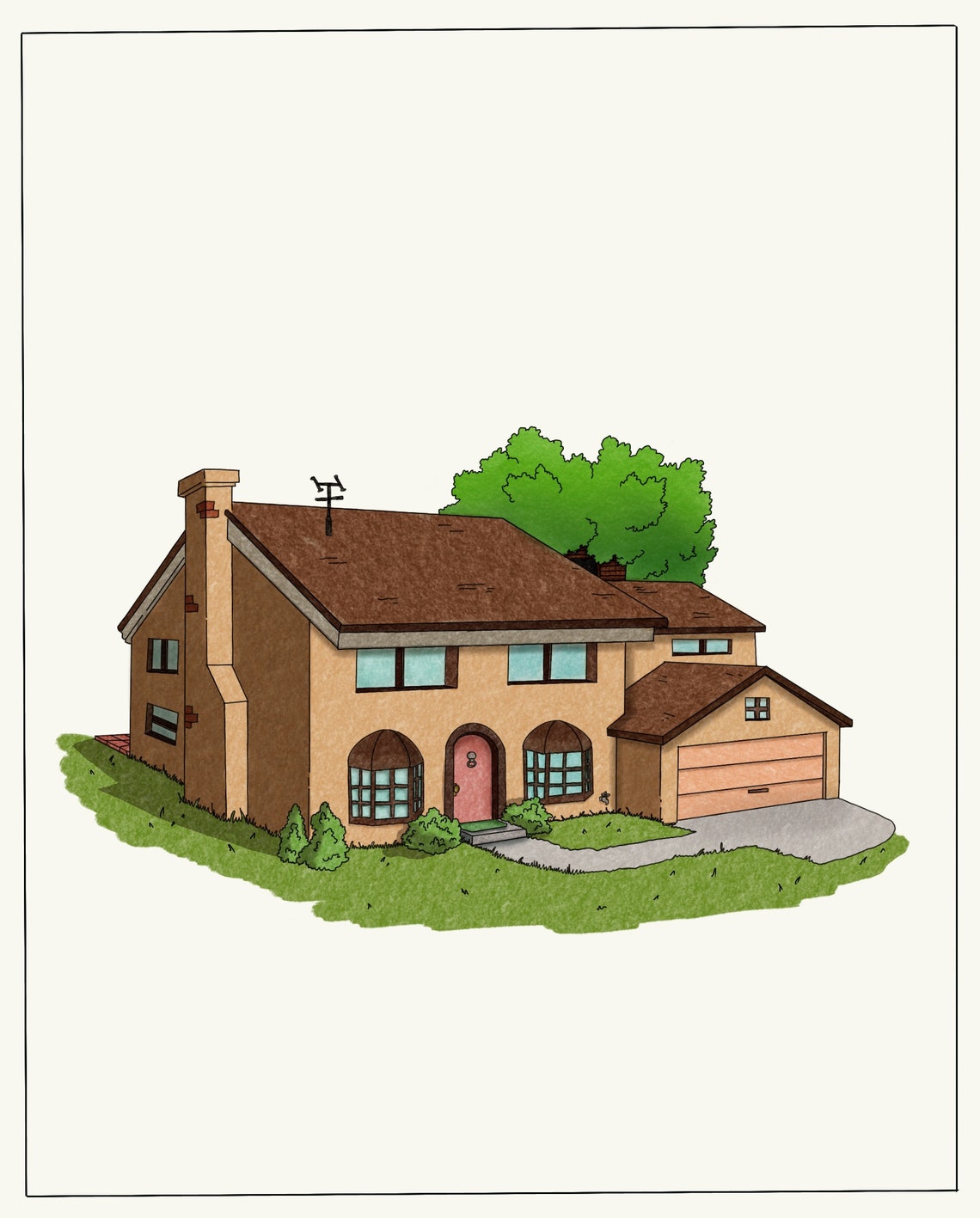 Iconic Houses: the Simpsons House Digital Printable Art - Etsy