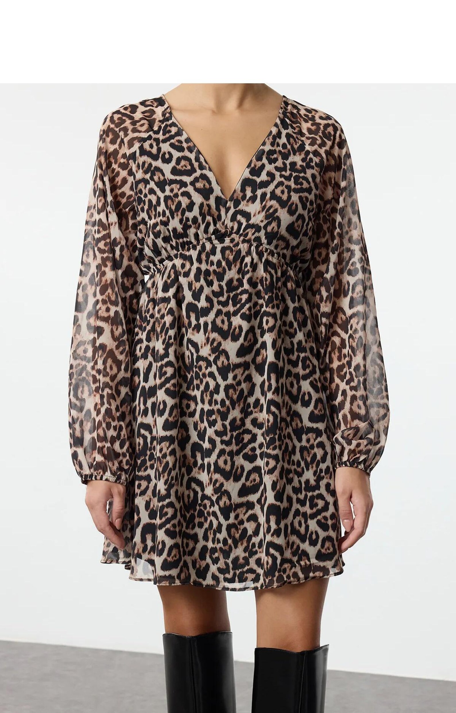 Elegant V-neck Chiffon Mini Dress,flowy A-line Dress With Lining,summer ...