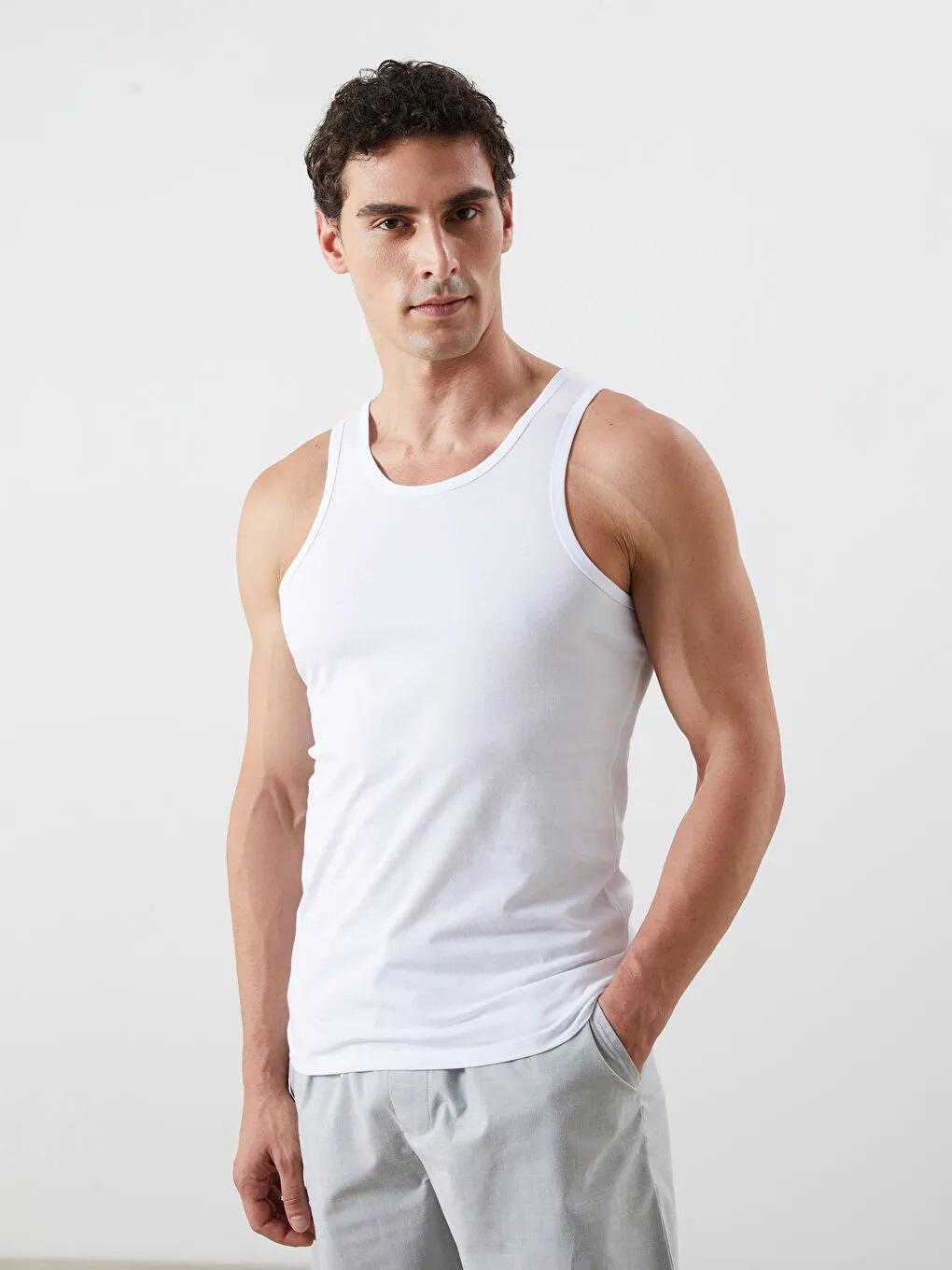 Men's Ribbed Cotton Tank Top: Slim Fit Sleeveless Undershirt - Etsy