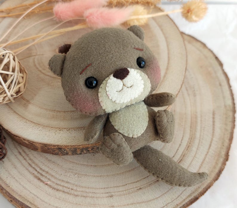 Felt Otters - PDF Pattern | Pdf Sewing Pattern, Woodland Animals ...