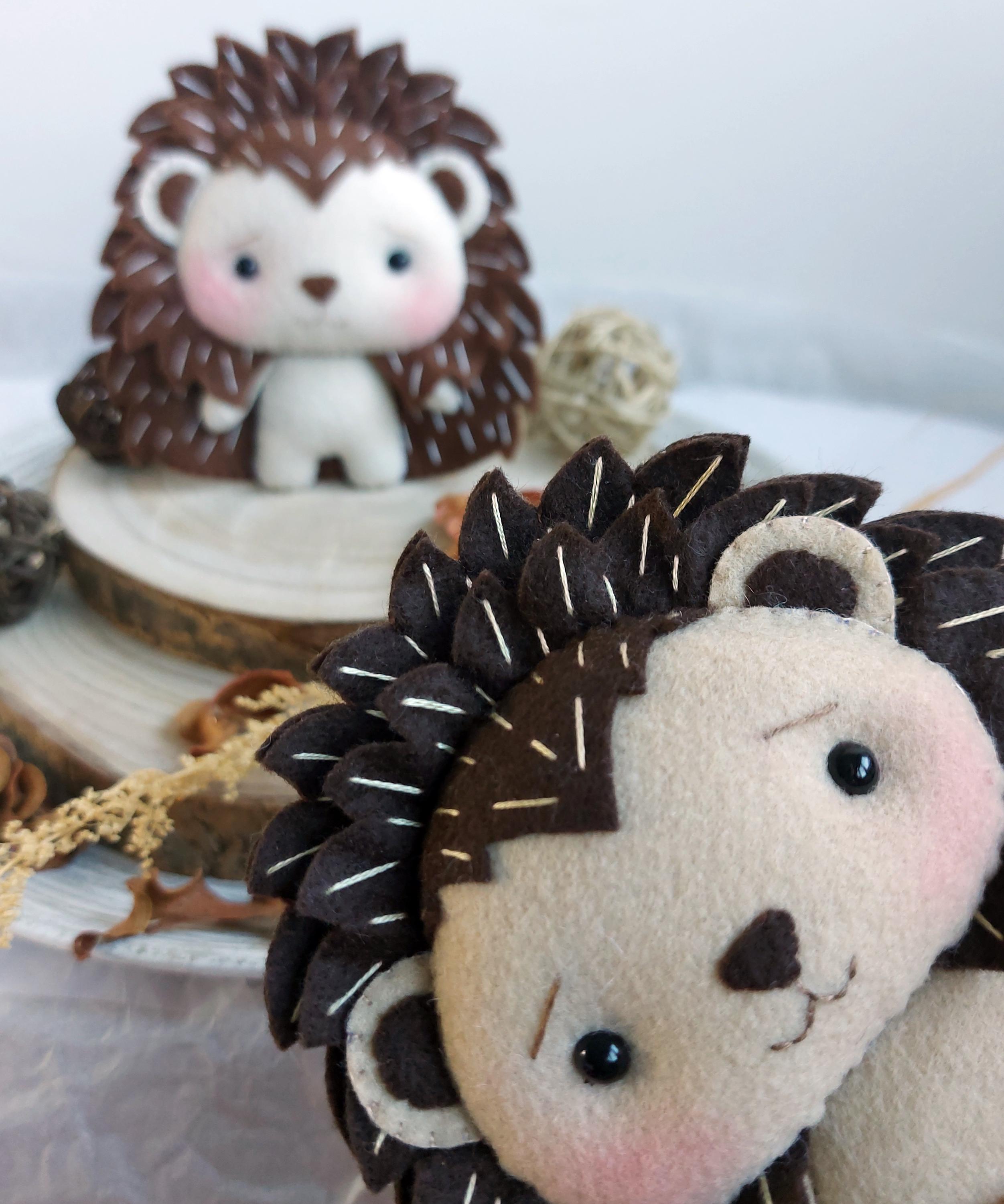 Felt Hedgehogs - PDF Pattern | Pdf Sewing Pattern, Woodland Animals ...