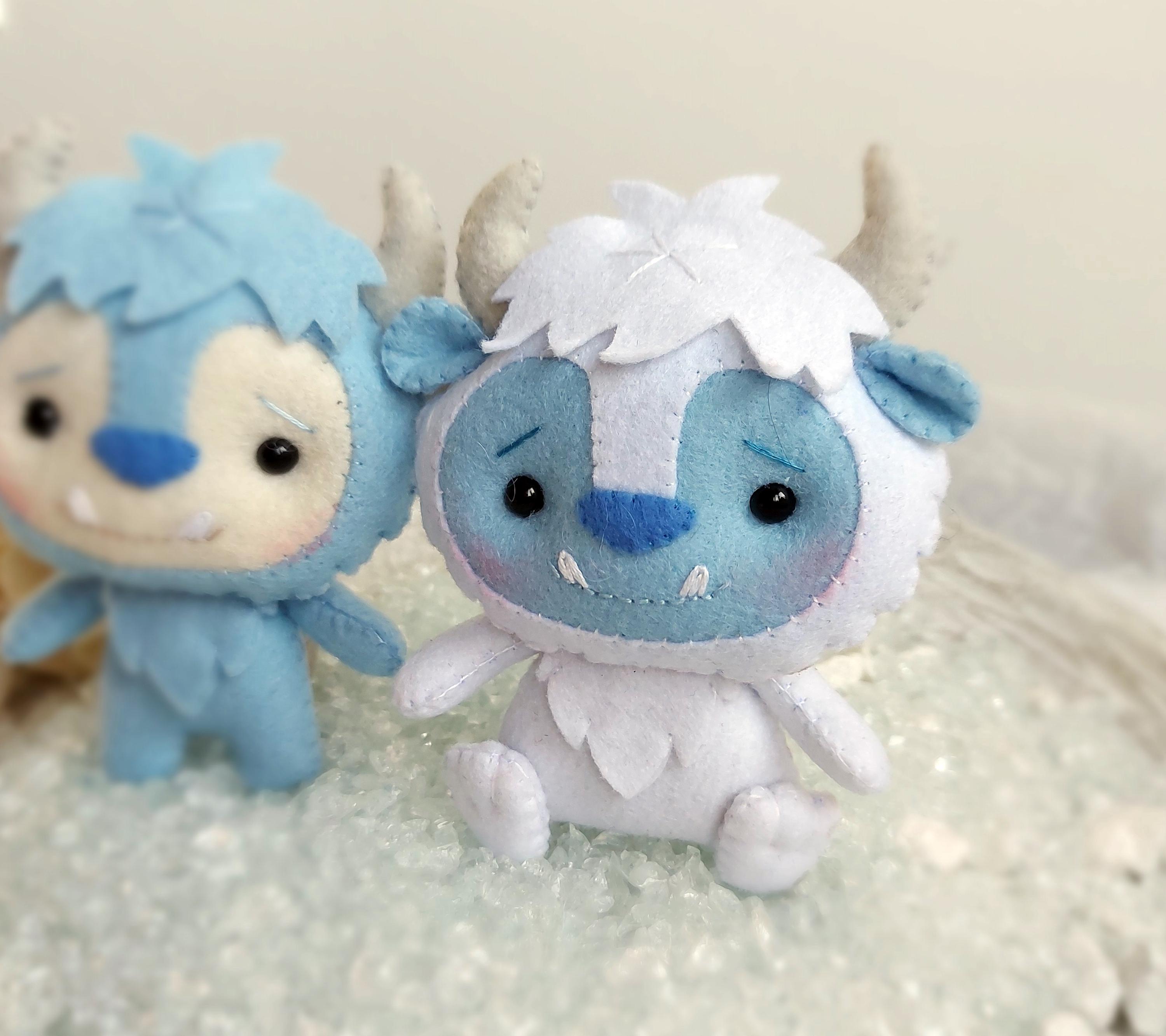 Felt Plush Yeti, Plush Yeti Toy, Felt Animals, Exotic Animals, Yeti ...