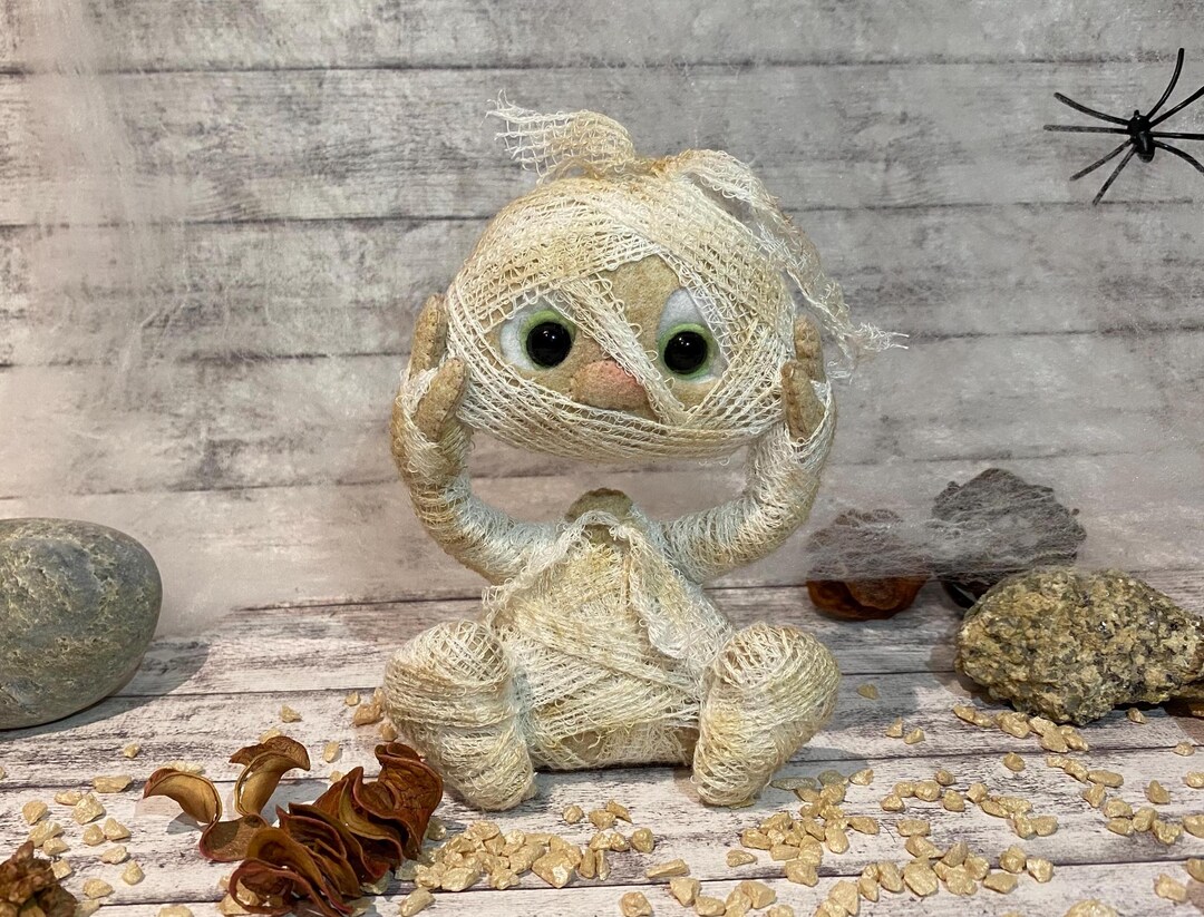 Plush Felt Mummy, Plush Halloween Toy, Felt Mummy, Halloween Characters ...