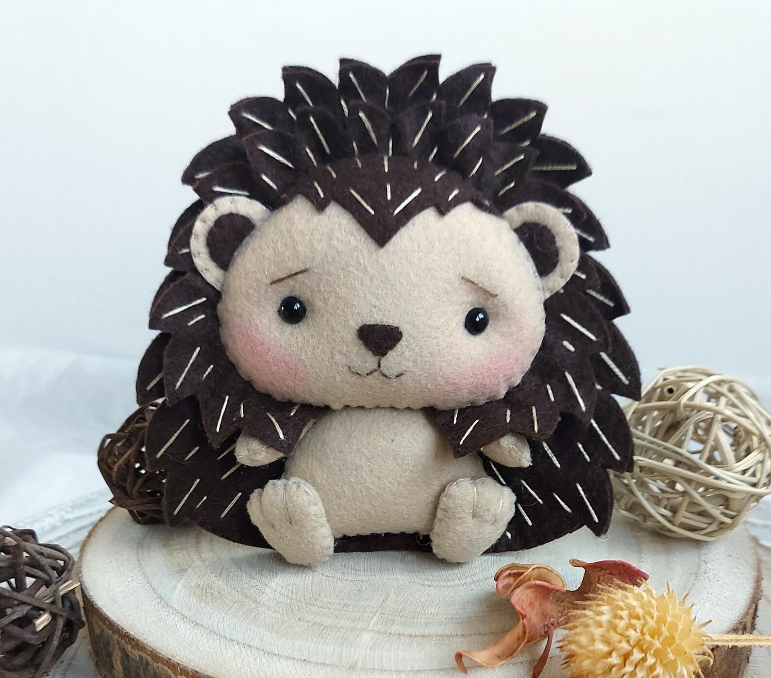 Felt Hedgehogs - PDF Pattern | Pdf Sewing Pattern, Woodland Animals ...