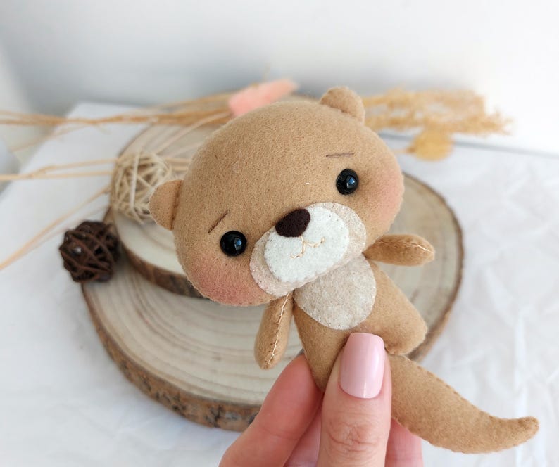 Felt Otters - PDF Pattern | Pdf Sewing Pattern, Woodland Animals ...