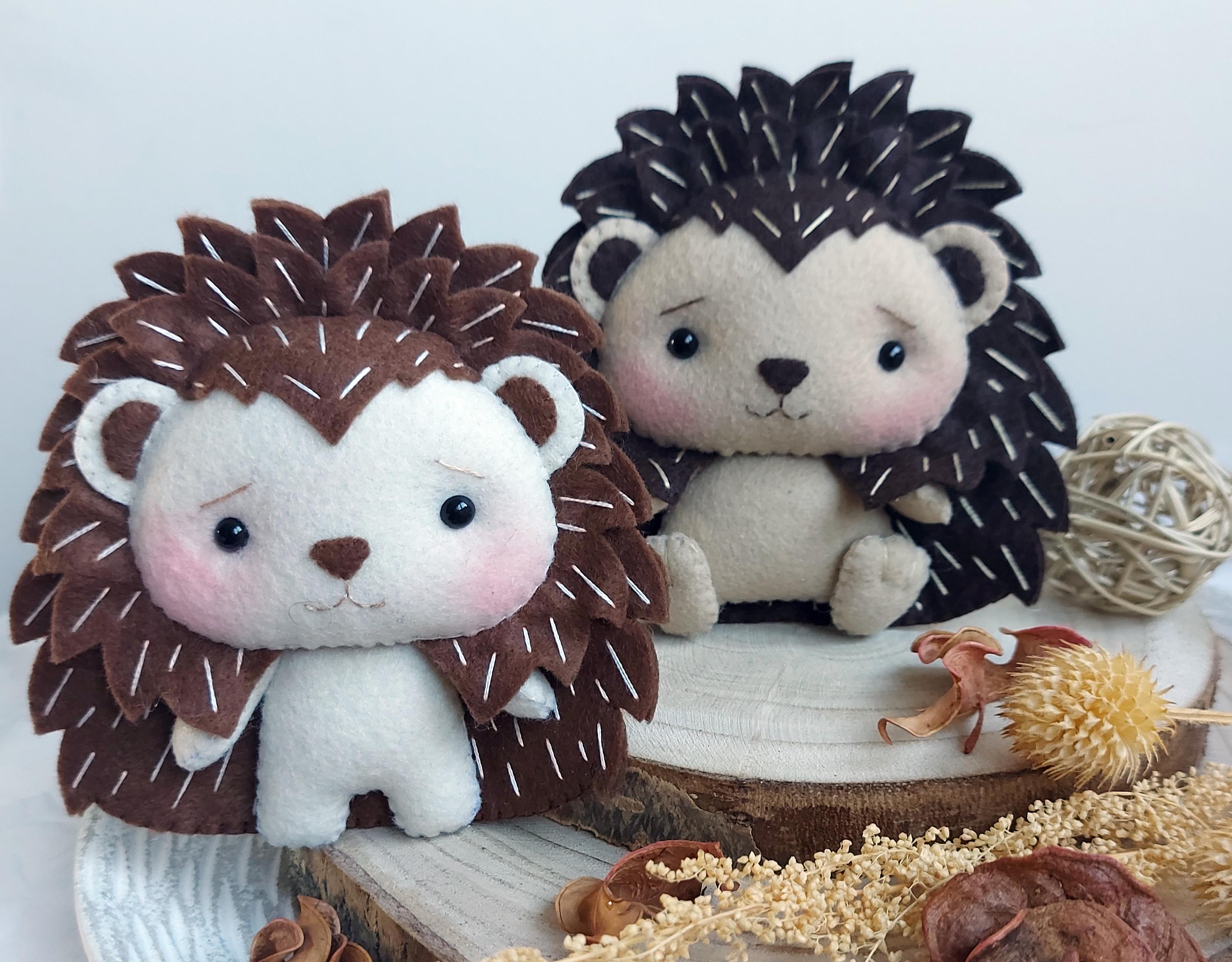 Felt Hedgehogs - PDF Pattern | Pdf Sewing Pattern, Woodland Animals ...