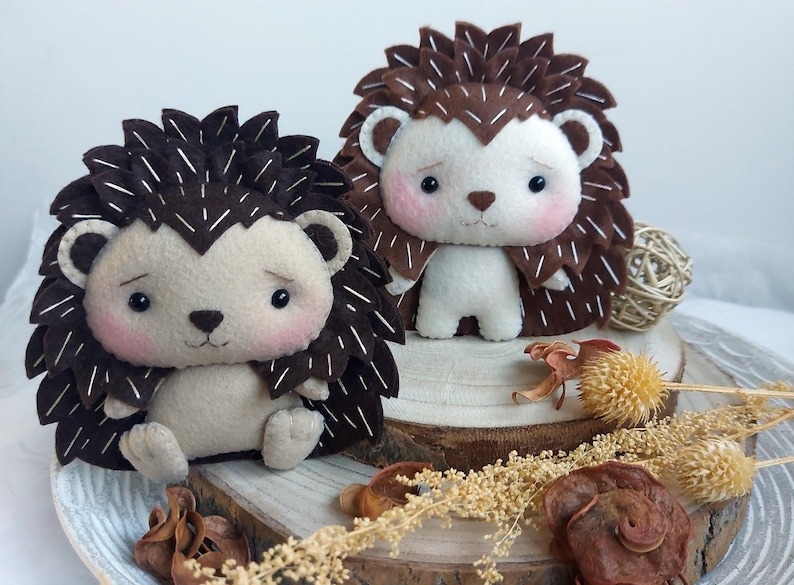 Felt Hedgehogs - PDF Pattern | Pdf Sewing Pattern, Woodland Animals ...