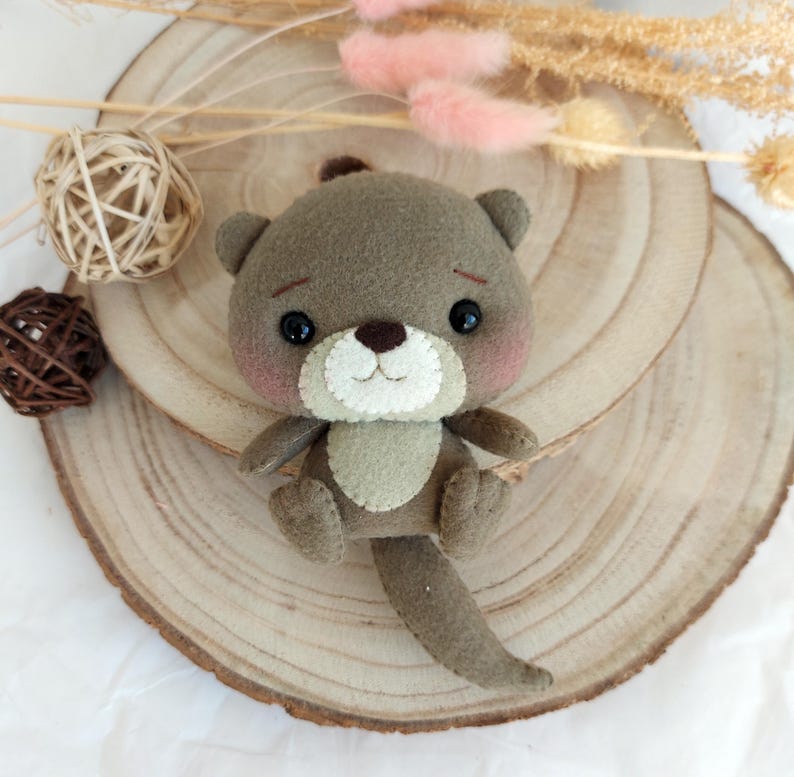 Felt Otters - PDF Pattern | Pdf Sewing Pattern, Woodland Animals ...
