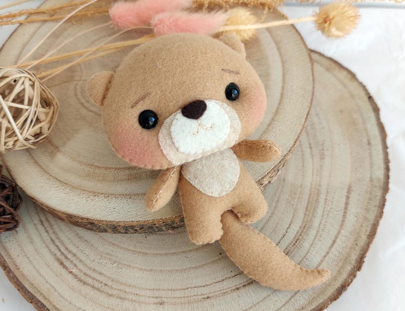 Felt Otters - PDF Pattern | Pdf Sewing Pattern, Woodland Animals ...
