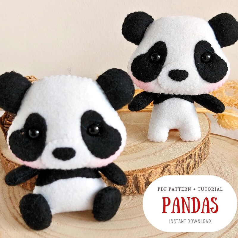 Felt Panda Pattern - Etsy