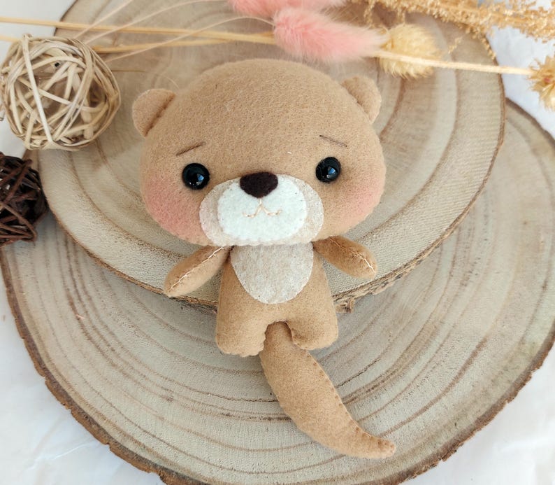Felt Otters - PDF Pattern | Pdf Sewing Pattern, Woodland Animals ...