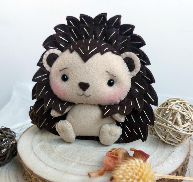 Felt Hedgehogs - PDF Pattern | Pdf Sewing Pattern, Woodland Animals ...
