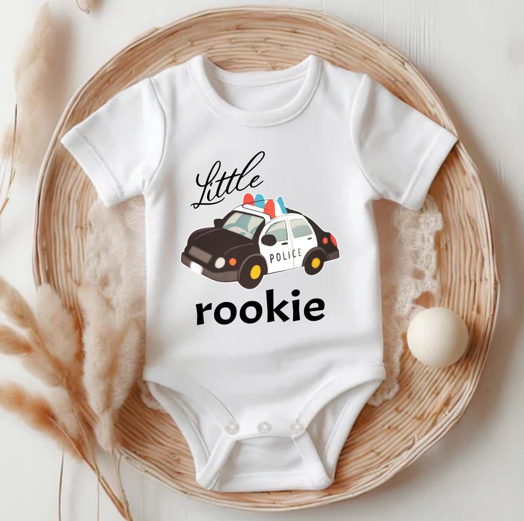 Little Rookie Police Onesies® Brand Cute Natural Bodysuit Police Baby ...