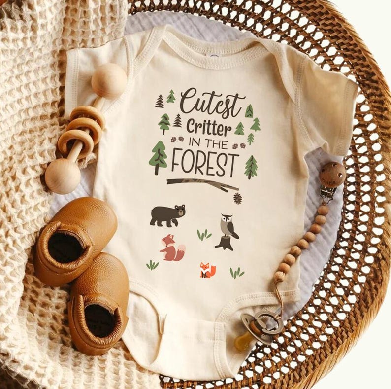 Cutest Critter in the Forest Onesie®, Woodland Animals Onesie, Woodland ...
