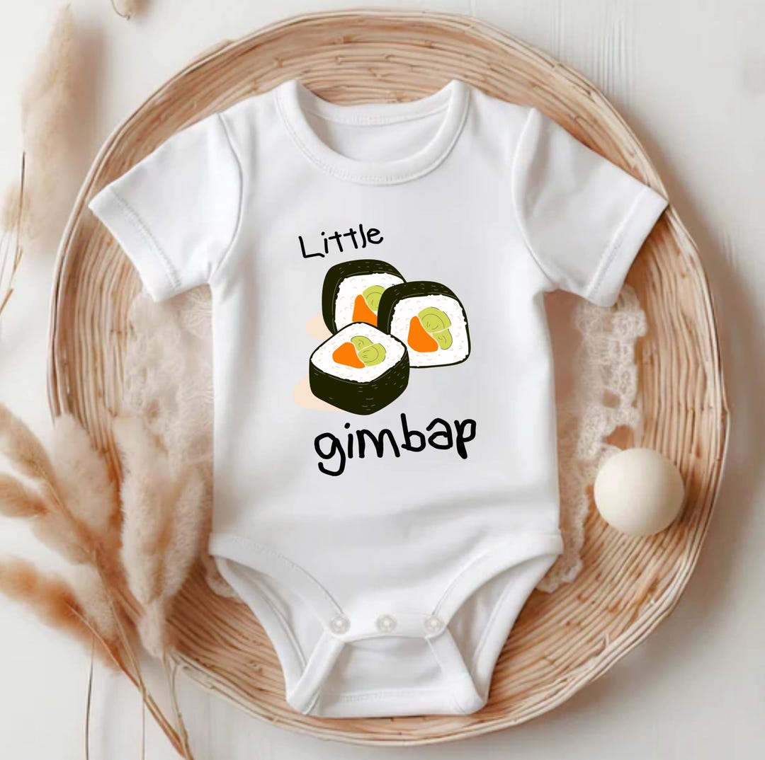 Cute Baby Onesies® Brand Little Gimbap Baby Announcement Baby Shower ...
