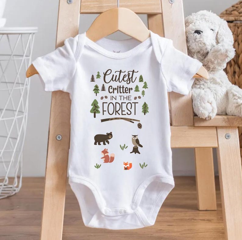 Cutest Critter in the Forest Onesie®, Woodland Animals Onesie, Woodland ...