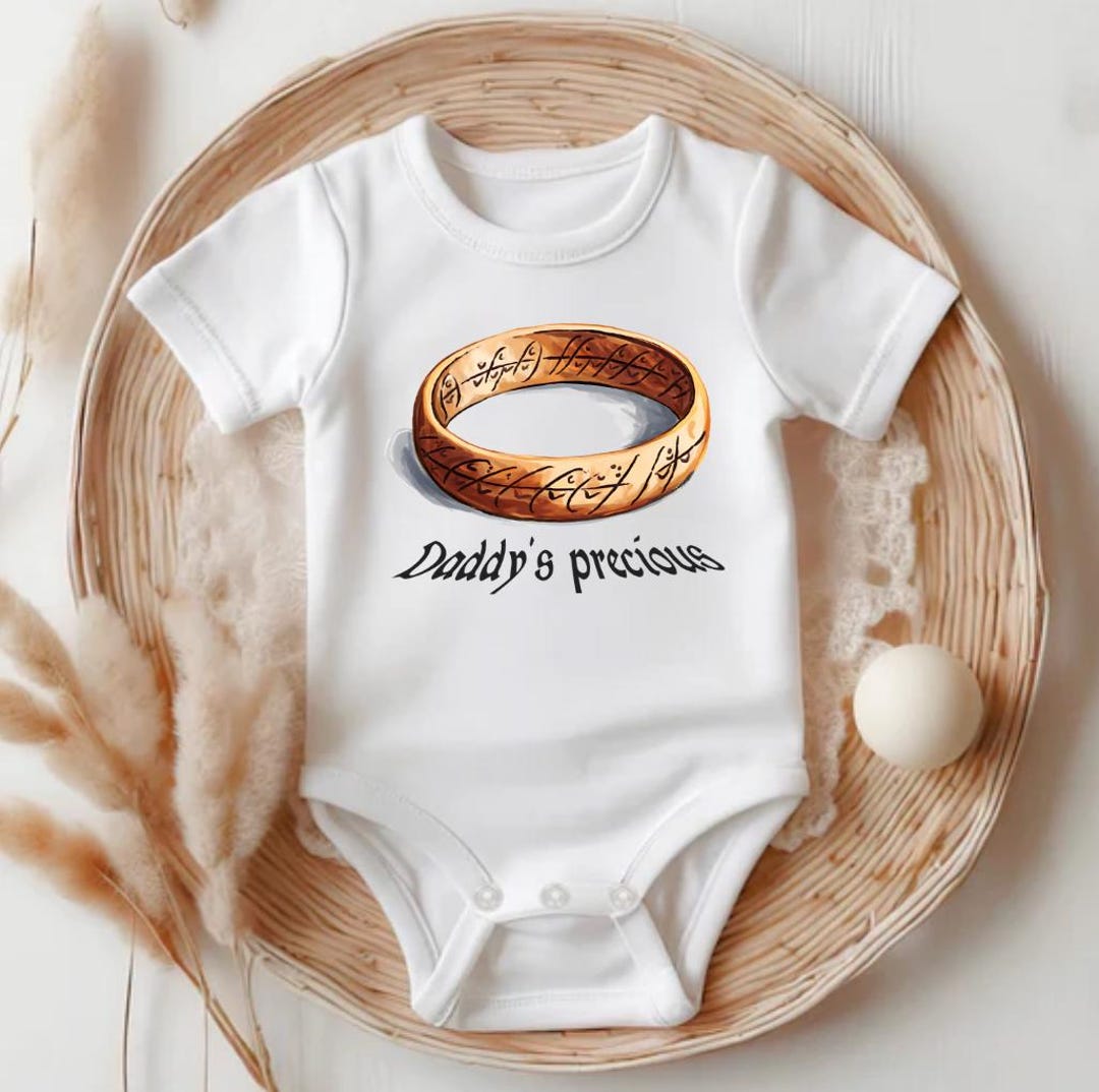 Daddy's Precious Halfling Baby Onesie, Lord of the Rings Baby Bodysuit ...