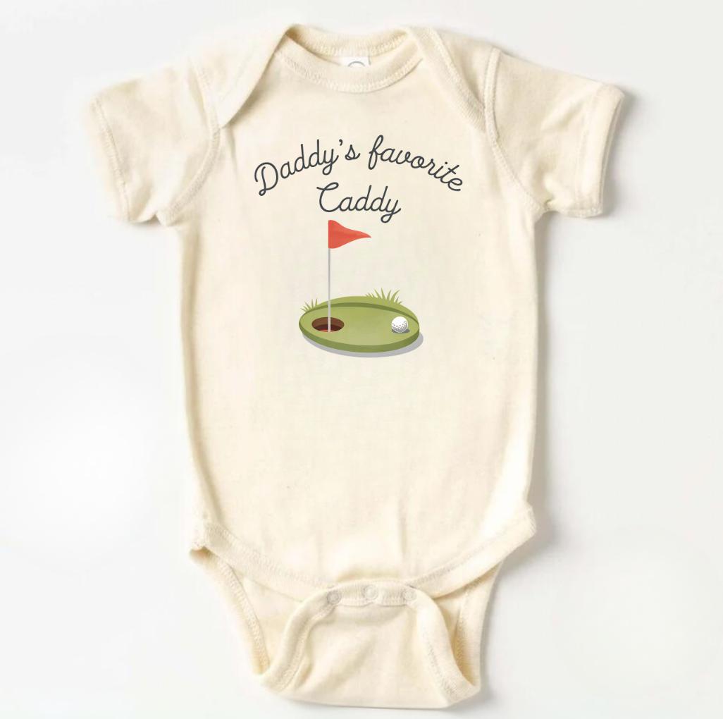 Daddy's Favorite Caddy Onesie® - Funny Dad's Golfing Buddy Retro ...