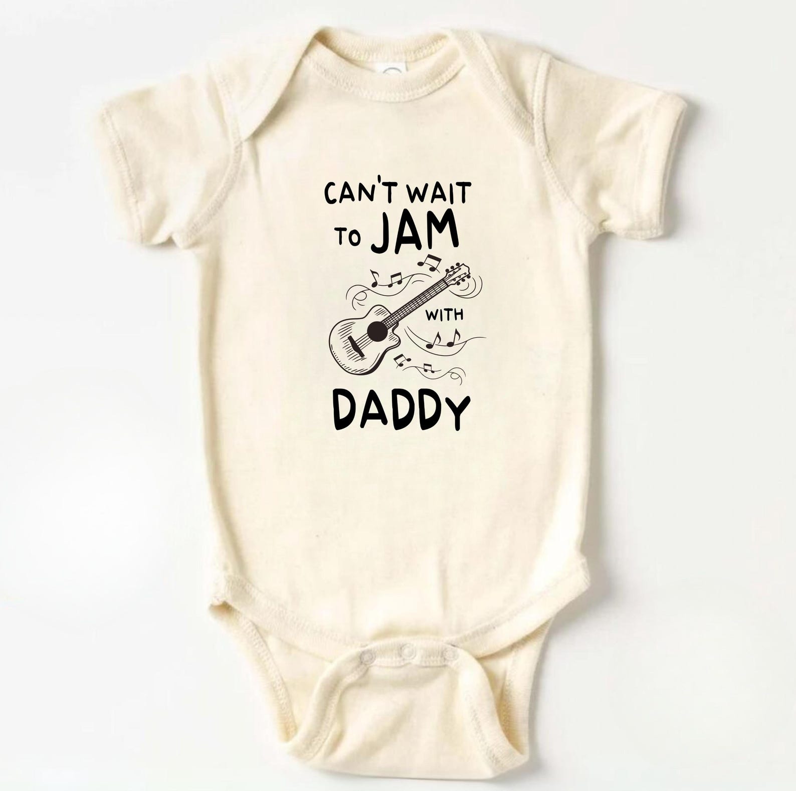 Can't Wait to Jam With Daddy Guitar Baby Onesies Cute Baby Shower Gift ...