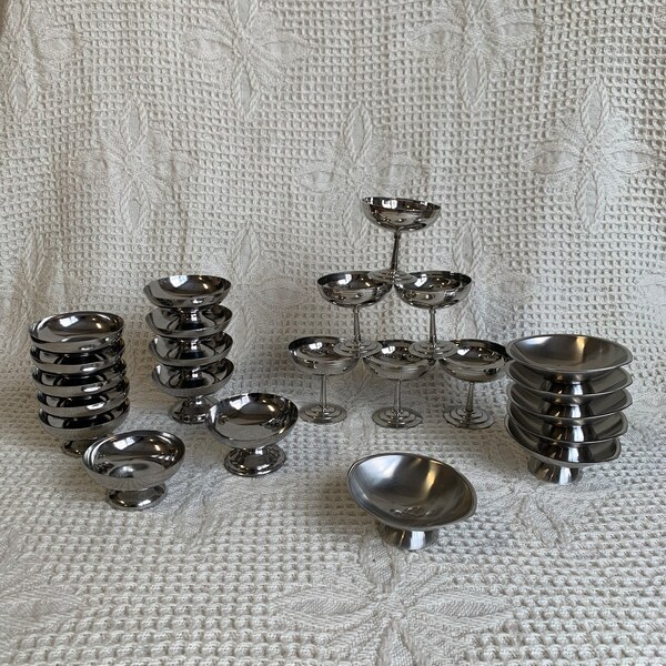 Vintage Silver Ice Cream Coupe - Etsy