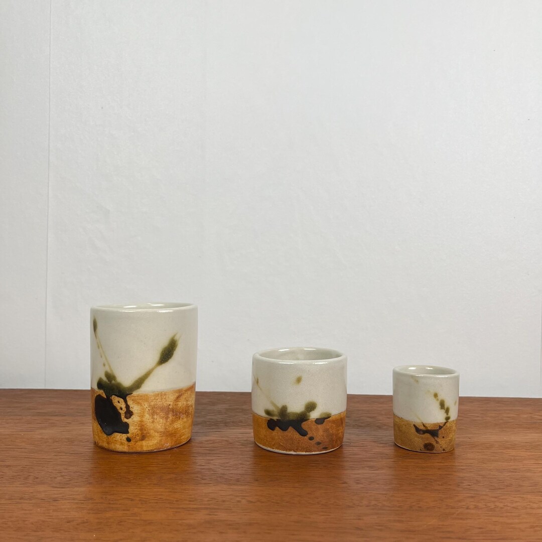 Set of 3 Vintage La Colombe Pots, Brutalist Glazed Stoneware, 50s ...