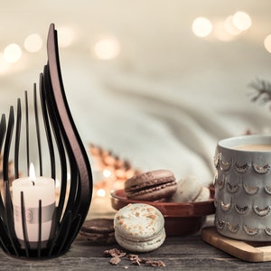 Elegant Modern Candlestick Holder With Unique Fire Flame Design ...