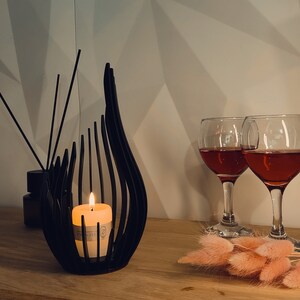 Elegant Modern Candlestick Holder With Unique Fire Flame Design ...