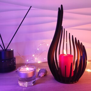 Elegant Modern Candlestick Holder With Unique Fire Flame Design ...