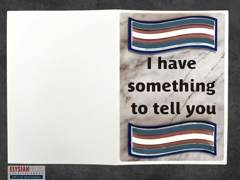 Trans Coming Out Greeting Card, SVG Design for Cricut, Digital Download ...