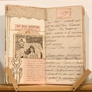French Inspired Slim Handmade Journal - Etsy
