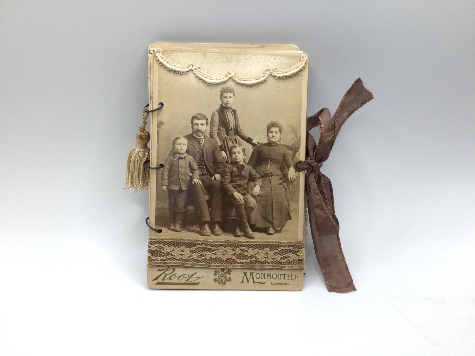 The Sweet Trostle Family 1900s Cabinet Card Photograph Handmade Journal ...