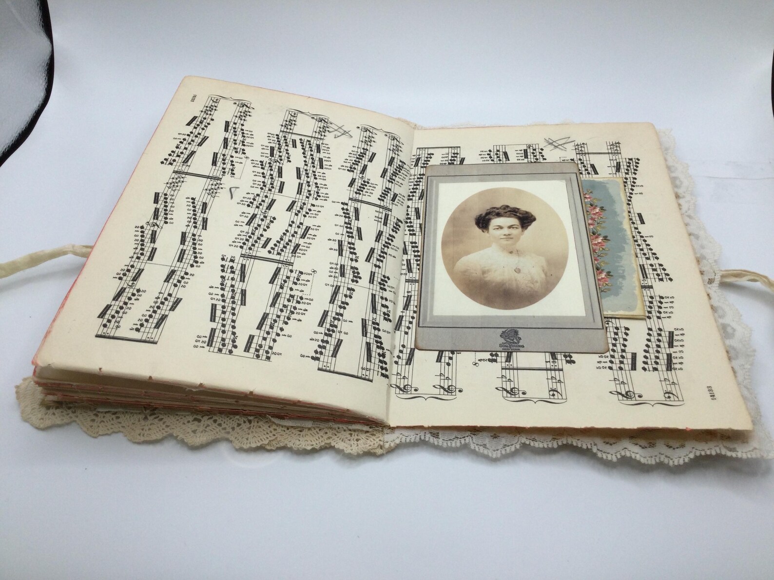Vintage 1900s Cabinet Card Cover Journal Decorated With French Digital ...