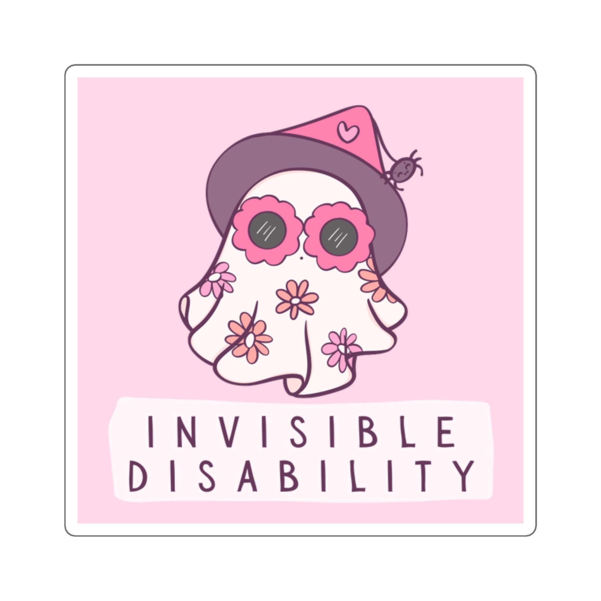 Invisible Disability Spooky Cute Ghost Sticker: ADHD Autism Depression ...