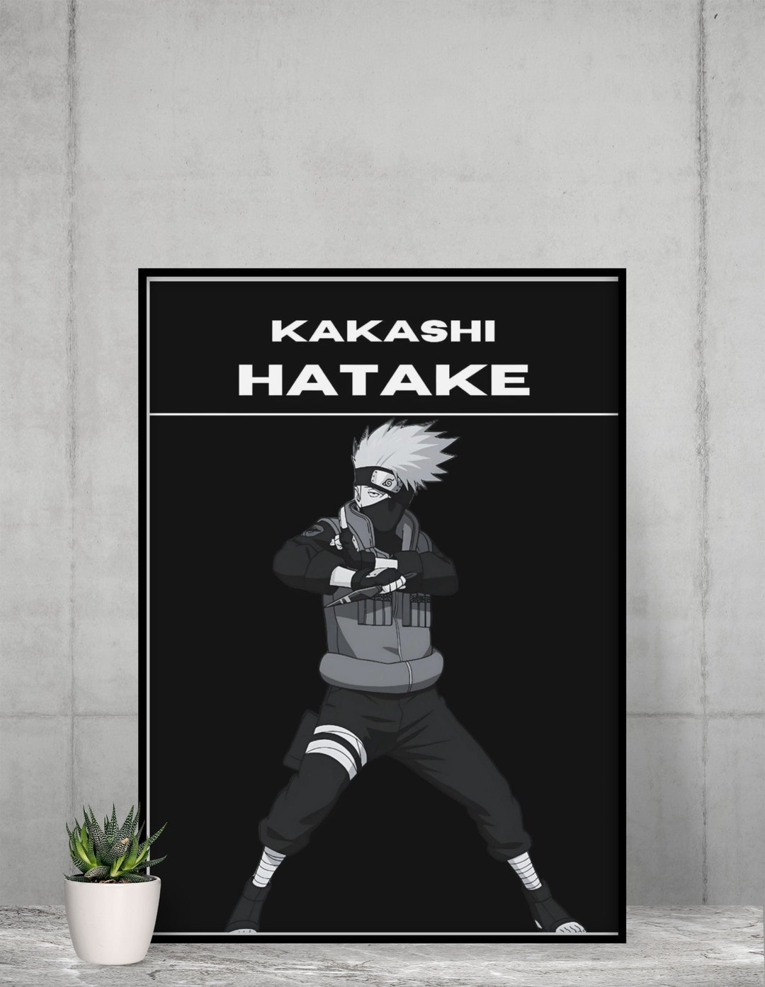 Kakashi Hatake Poster, Naruto Poster, Manga Poster, Naruto Wall Art ...