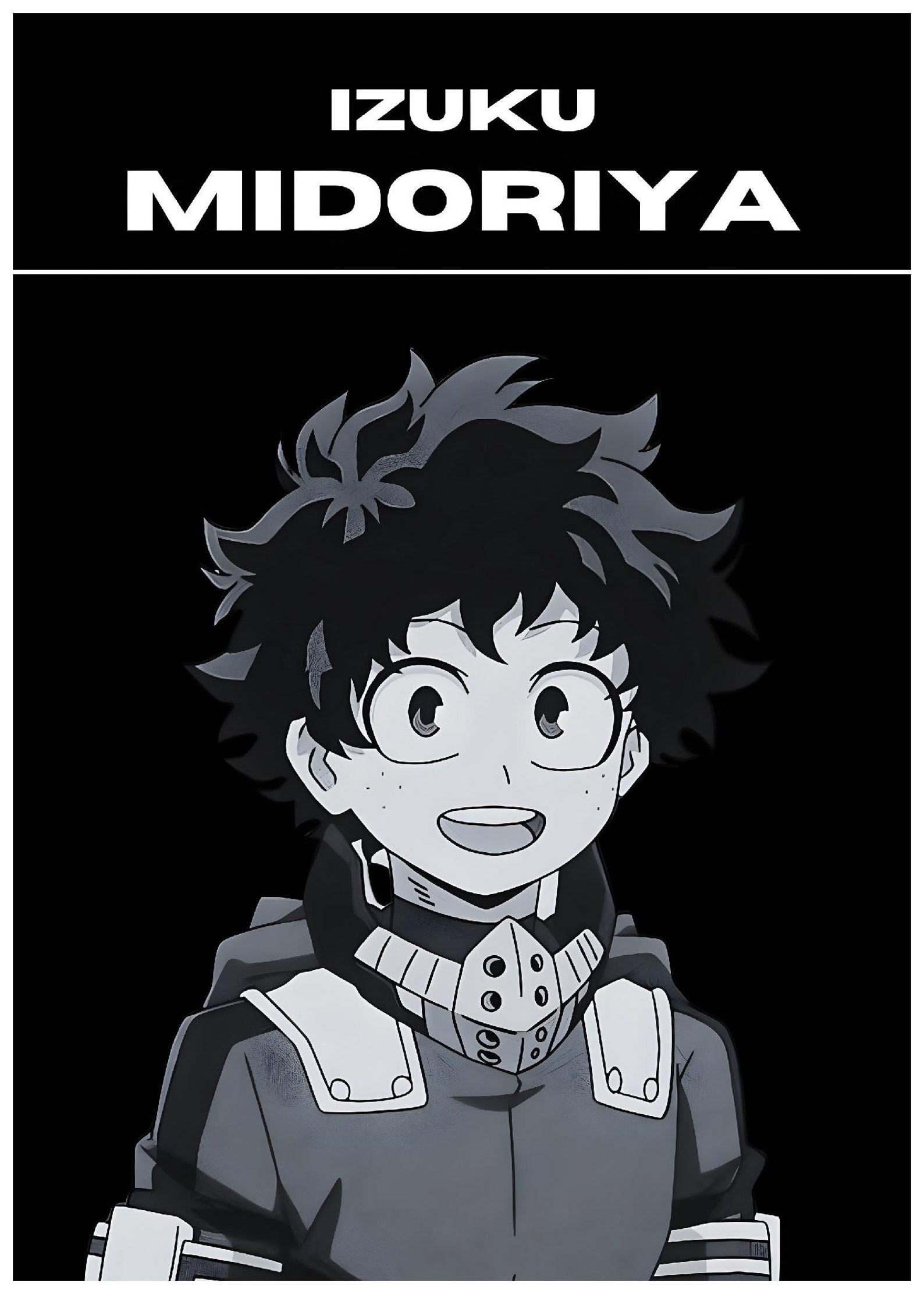 Izuku Midoriya Poster, My Hero Academia Poster, Deku, MHA Wall Art ...