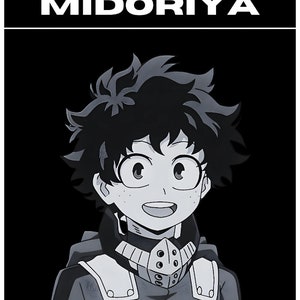 Izuku Midoriya Poster, My Hero Academia Poster, Deku, MHA Wall Art ...