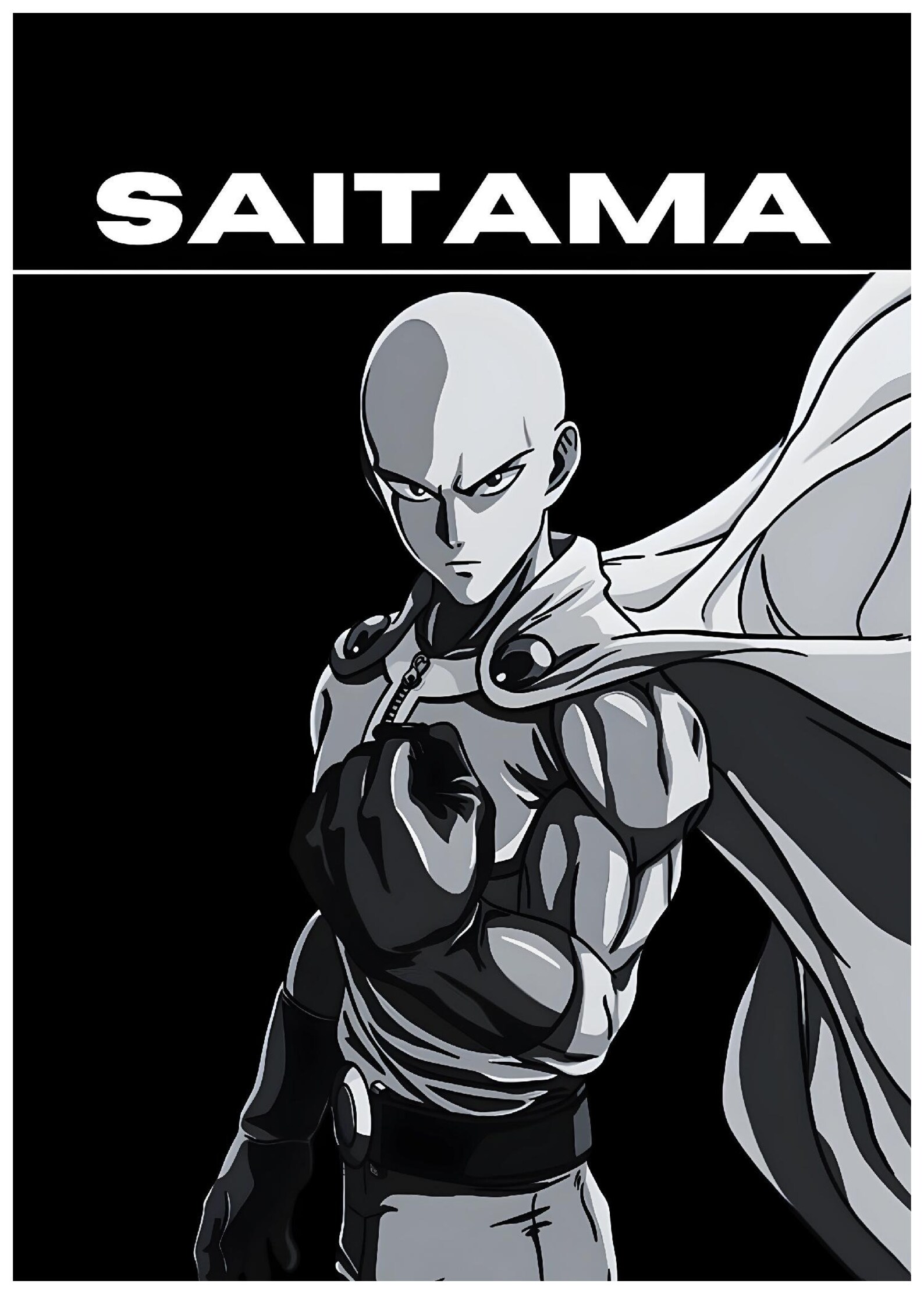 Saitama Poster, Onepunch Man Poster, Manga Poster, OPM Wall Art, Hero ...