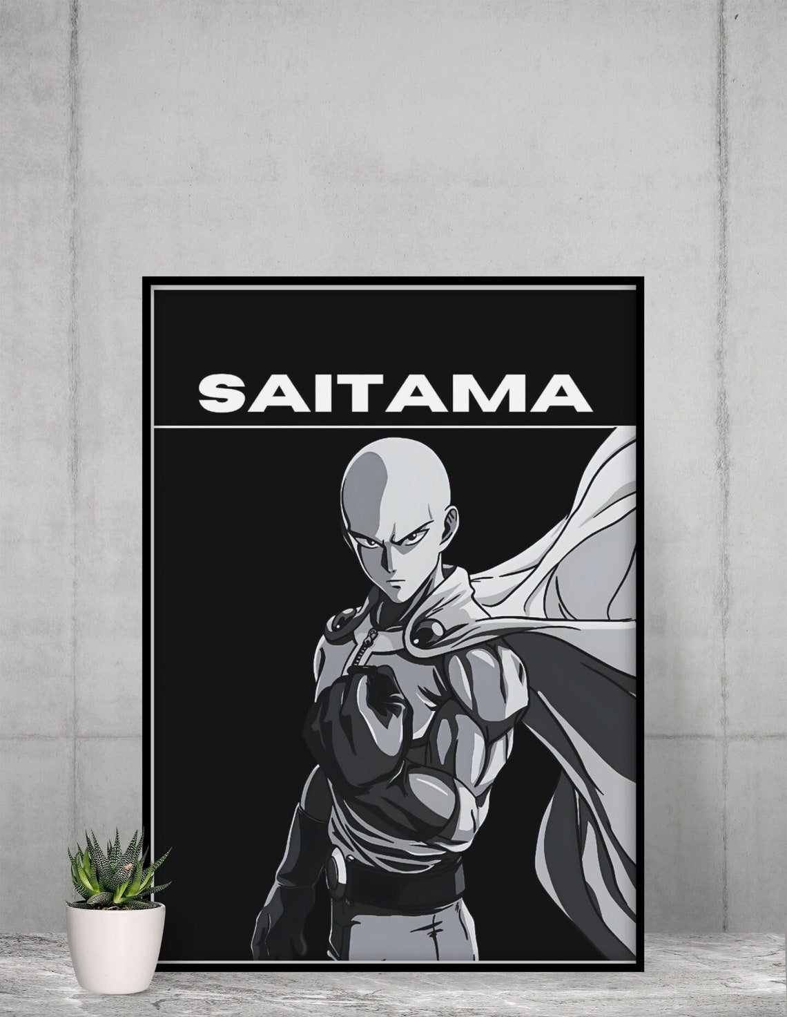Saitama Poster, Onepunch Man Poster, Manga Poster, OPM Wall Art, Hero ...