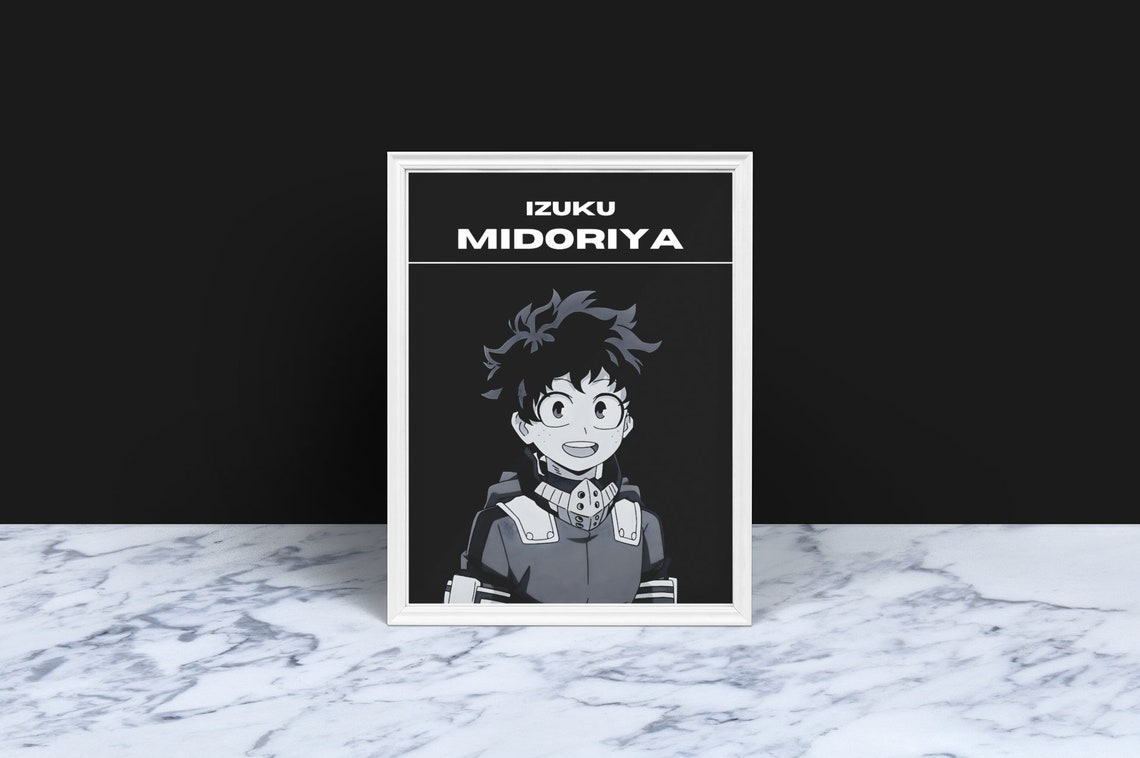 Izuku Midoriya Poster, My Hero Academia Poster, Deku, MHA Wall Art ...