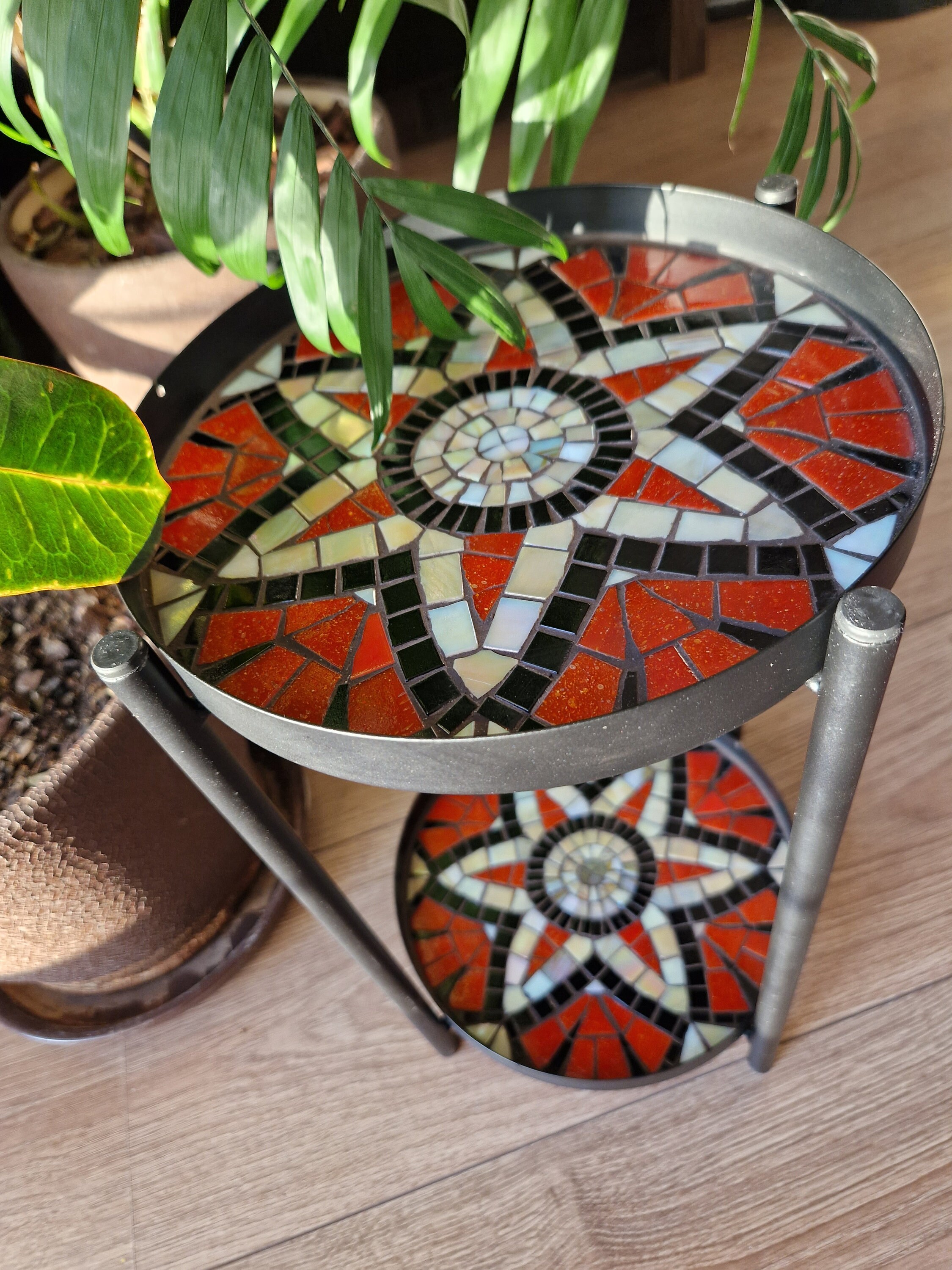 Stand for Flowers. Mosaic. the Stand is Forged. the Stand is Metal ...